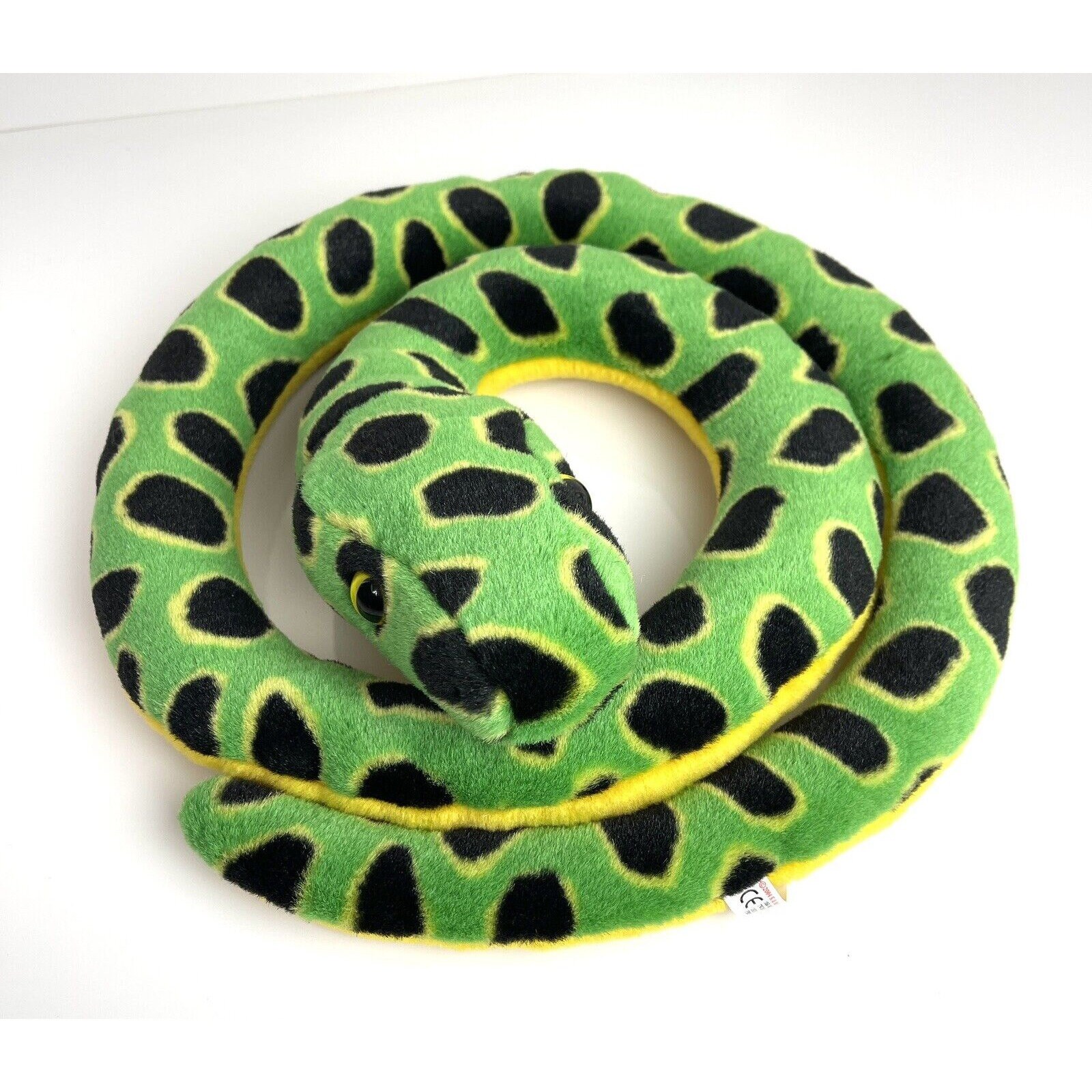 Snake Plush 50 Green Yellow Black Carnival/fair Prize Vintage K & M ...