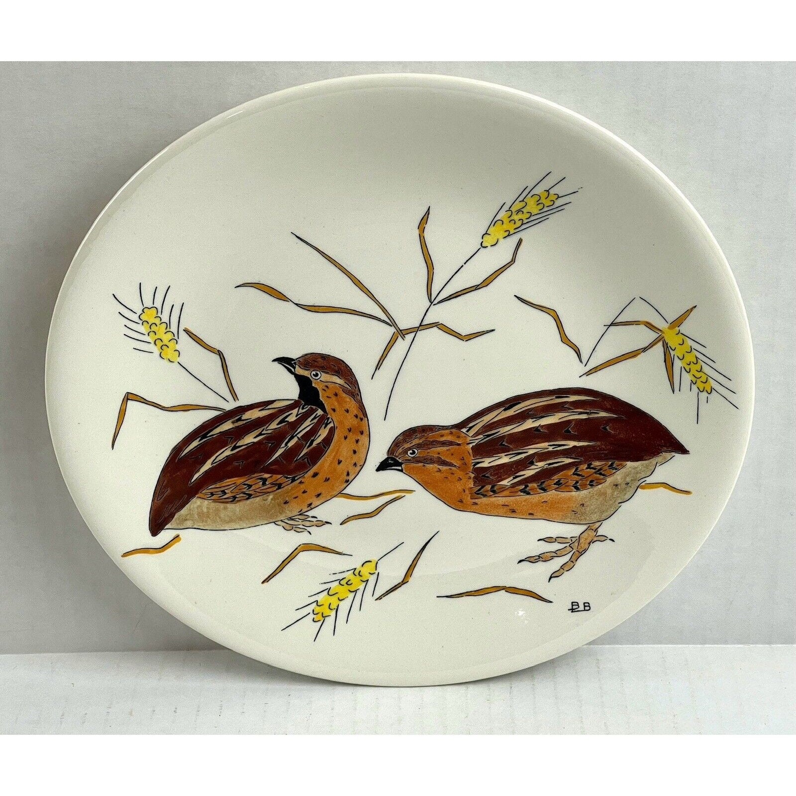 Gien France Game Bird Plate Quail 9.259 1/4 Vintage French Dinnerware ...