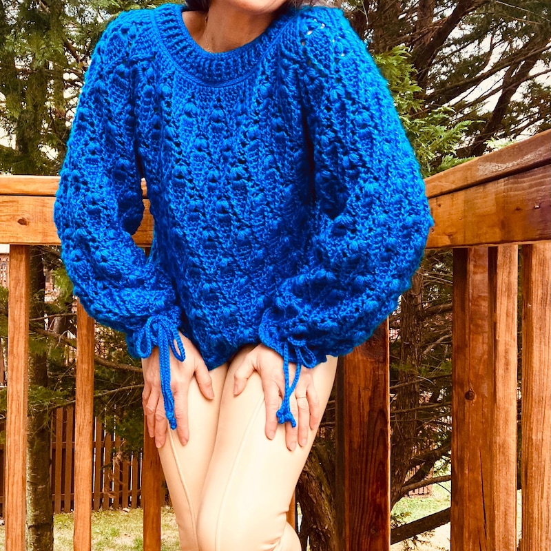 Royal Blue Chunky Sweater - Etsy