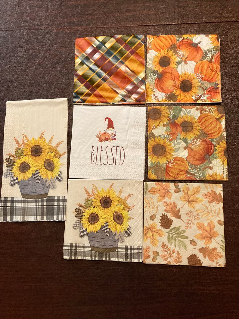 Fall Napkin Bundle for Decoupage - Etsy