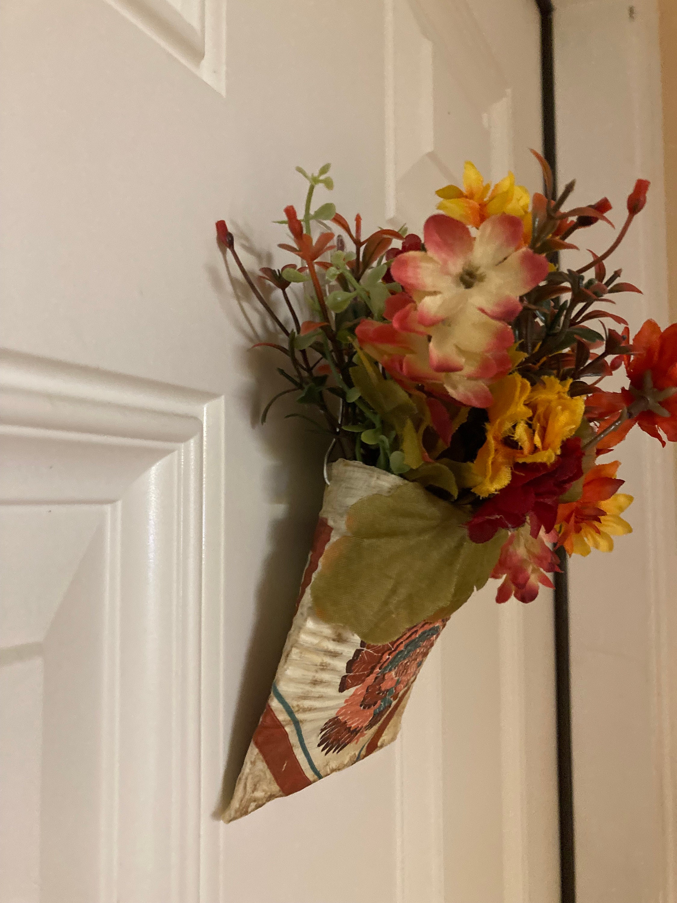 Tin Can Pocket Posey Fall Decor Crushed Can Upcycled Wall Art ...