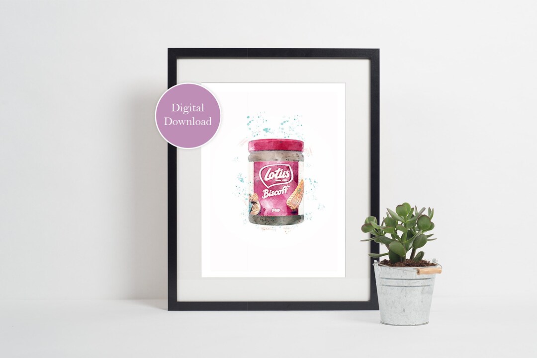 Biscoff Spread Print Kitchen Art Condiment Print Modern - Etsy