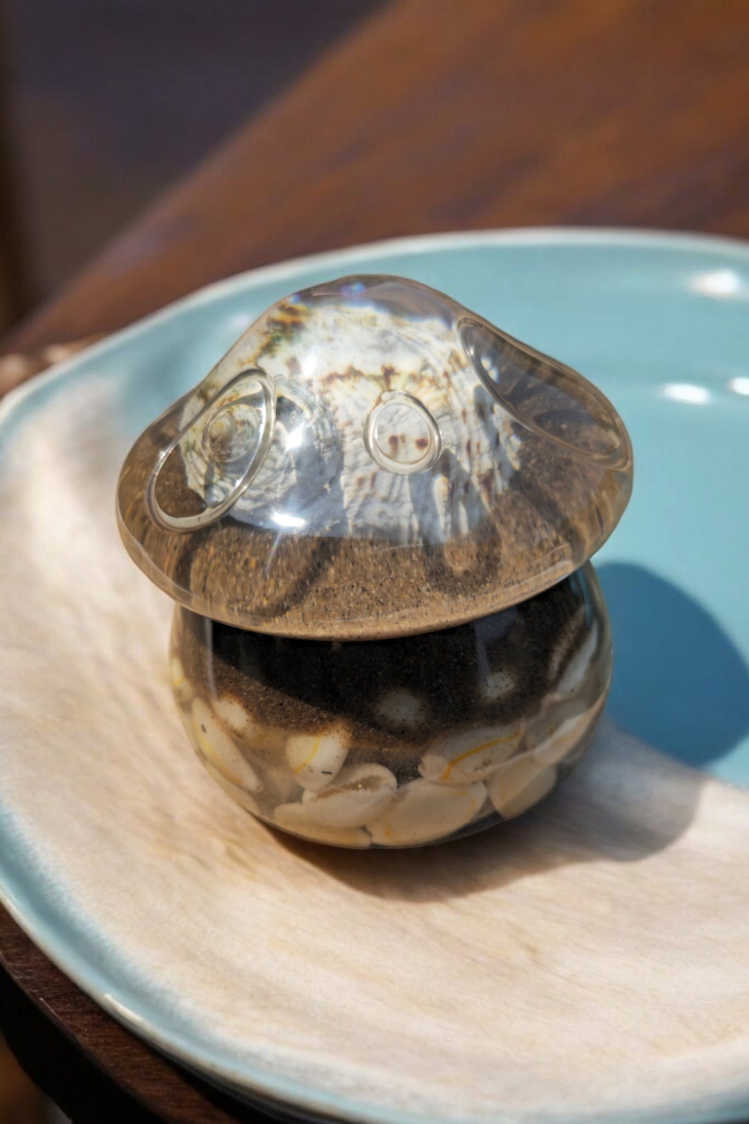 Handmade Mystic Mushroom Jar, Unique Resin Decor - Etsy