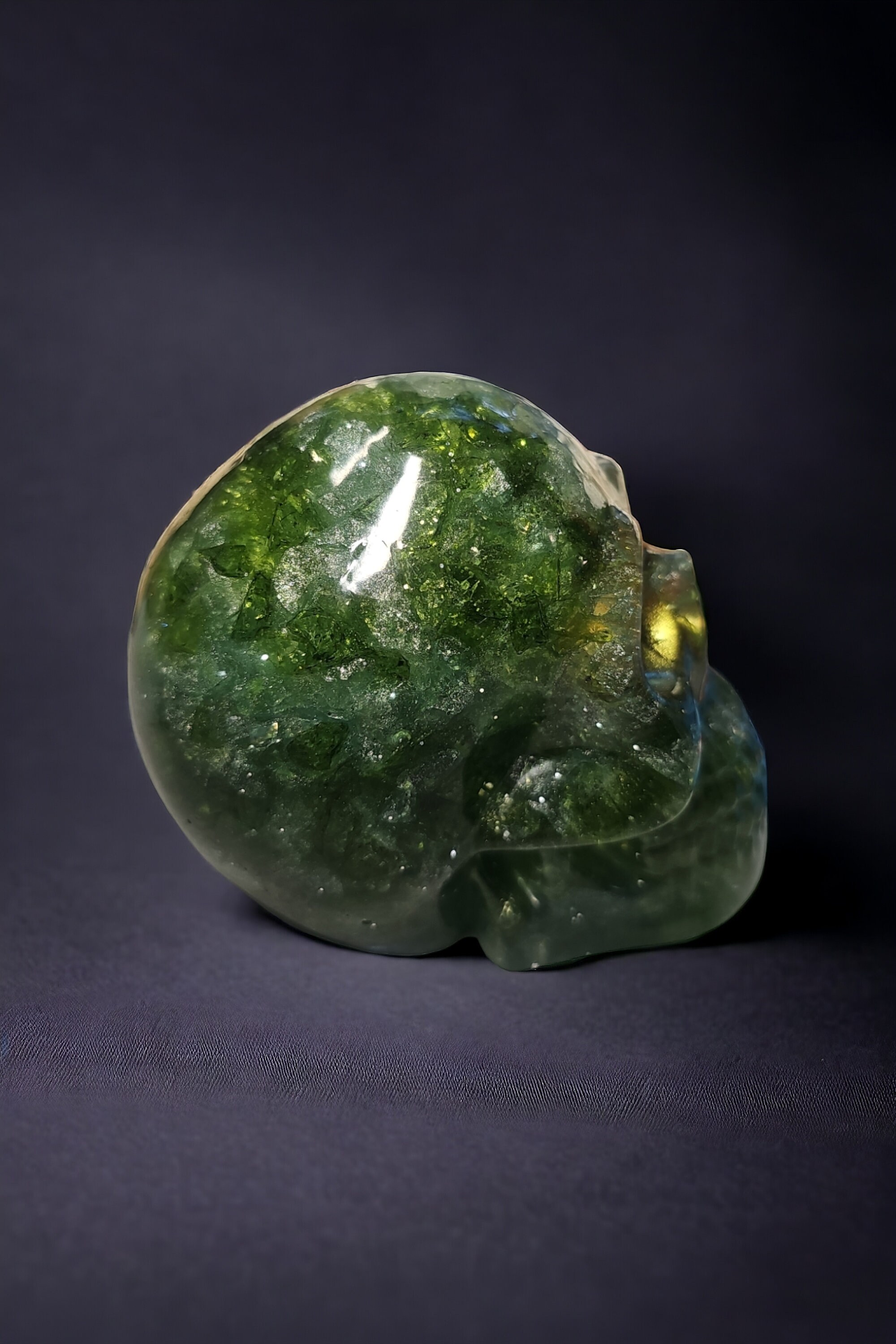 Jade Green and Gold Skull Decor - Etsy