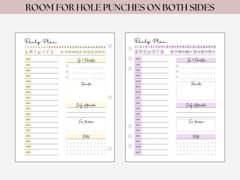 2025 Daily Weekly Monthly Planner Printable Agenda Instant Download PDF ...