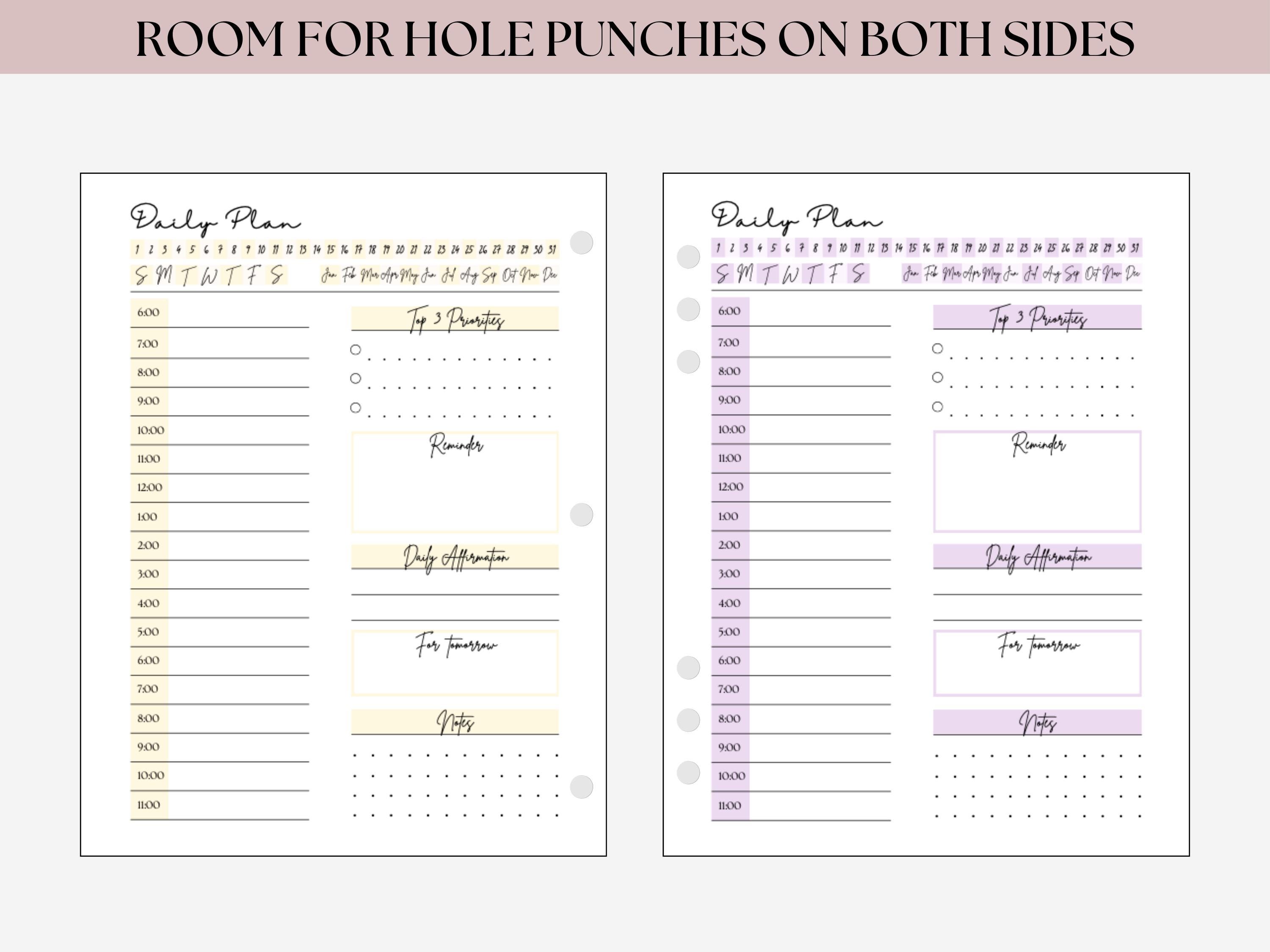 2025 Daily Weekly Monthly Planner Printable Agenda Instant Download PDF ...