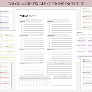 2025 Daily Weekly Monthly Planner Pages Agenda Instant Download PDF ...