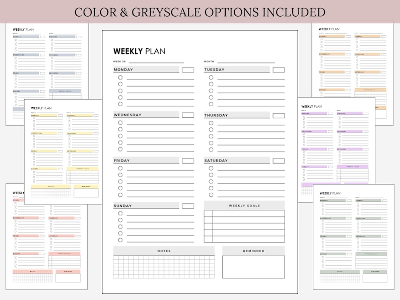 2025 Daily Weekly Monthly Planner Pages Agenda Instant Download PDF ...
