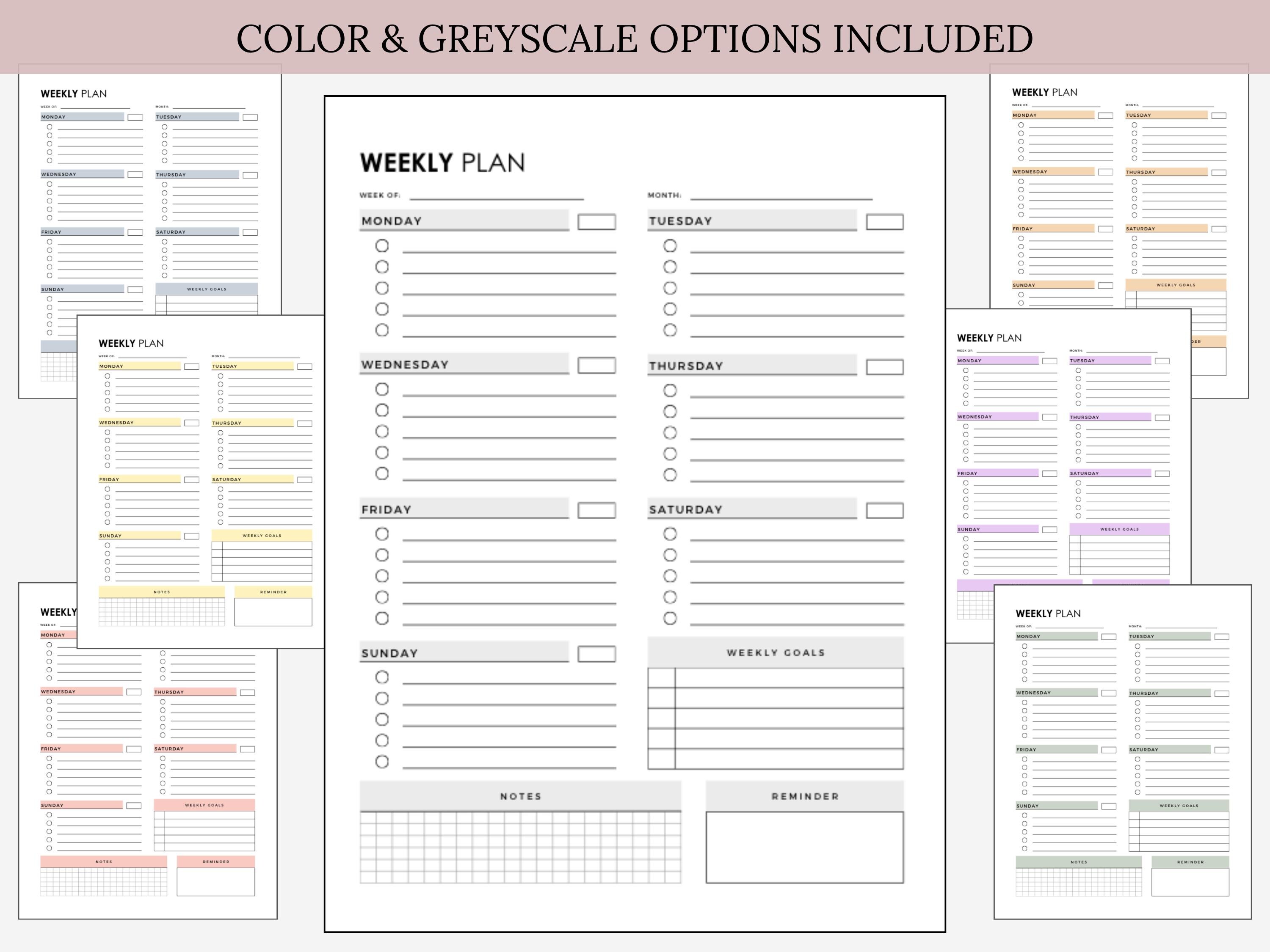 2025 Daily Weekly Monthly Planner Pages Agenda Instant Download PDF ...