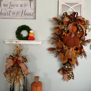 Pumpkin Fall Swag: XXL Autumn Door Decor - Etsy