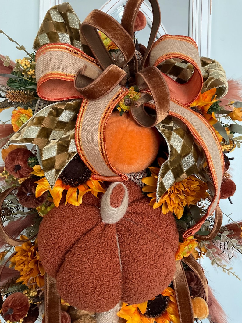 Pumpkin Fall Swag: XXL Autumn Door Decor - Etsy