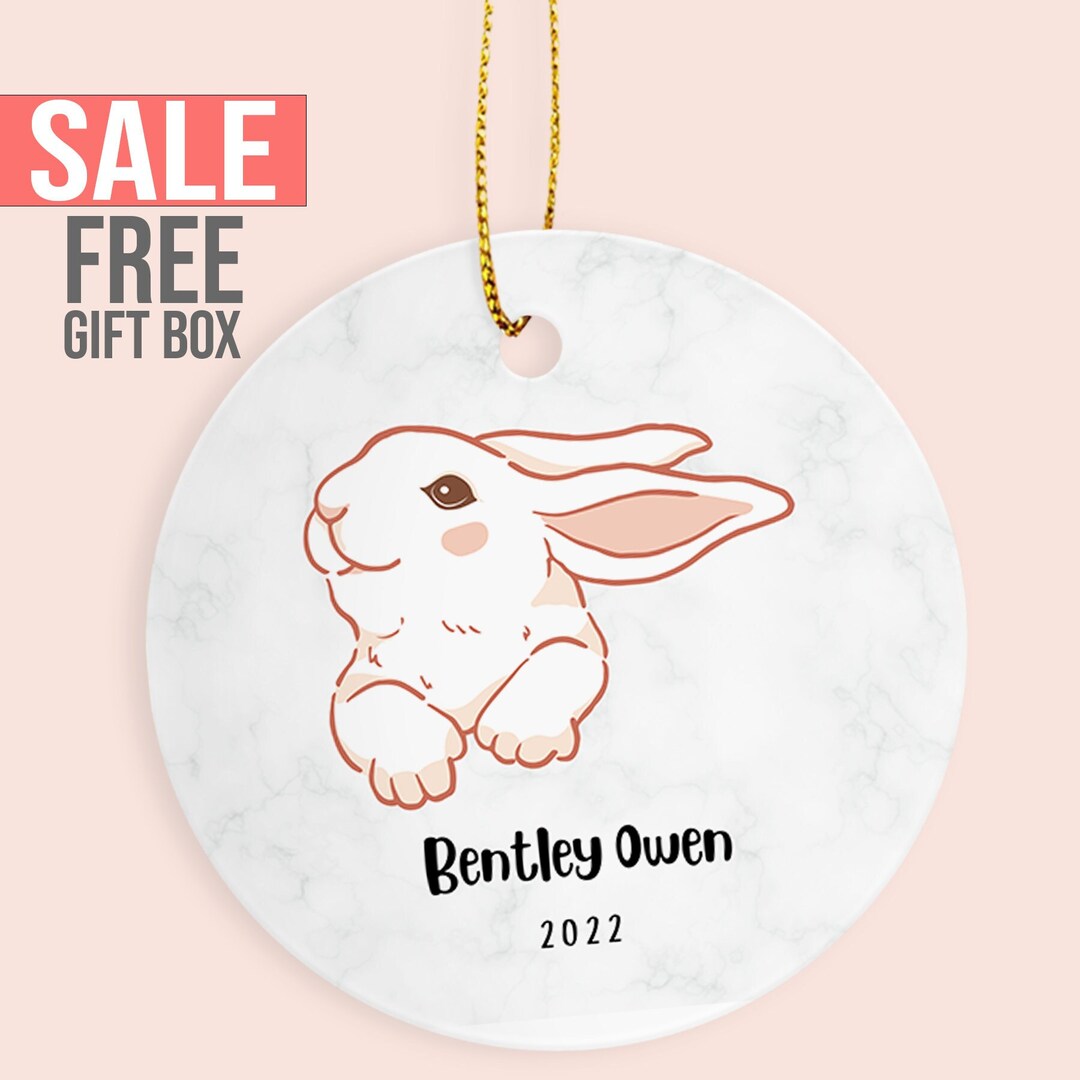 Custom Rabbit Ornament Rabbit Gifts Bunny Ceramic Ornaments - Etsy