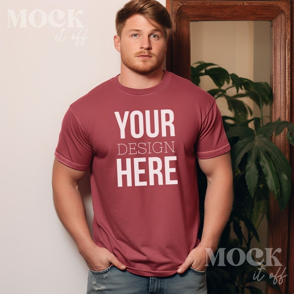 Crimson Red Shirt - Etsy