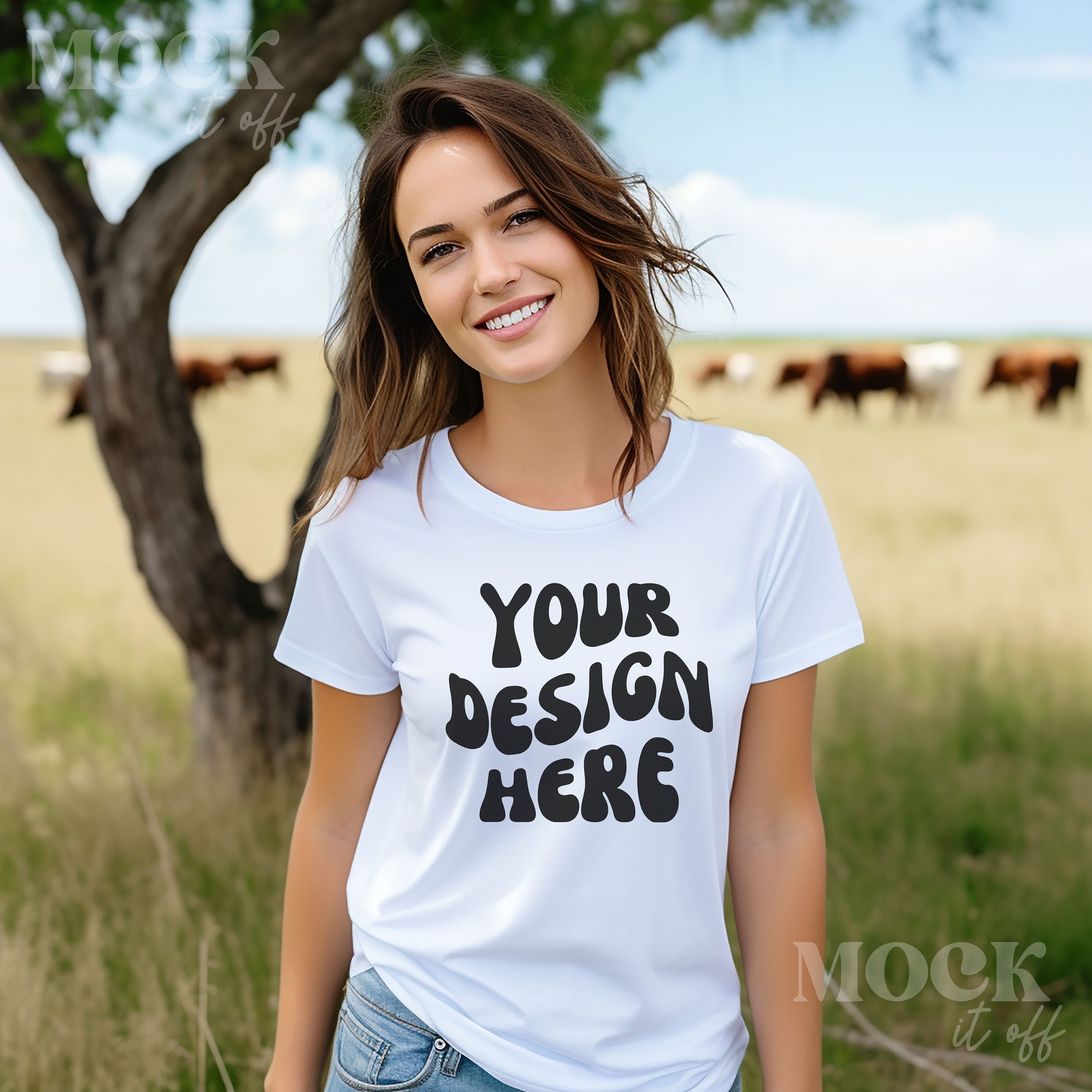 Womens Farming Mockup Bundle, Bella Canvas 3001 Tshirt Mockup Bundle ...