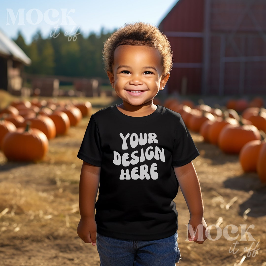 Toddler Mockup, Pumpkin Patch Mockup, Black Rabbit Skins 3322 Mock ...