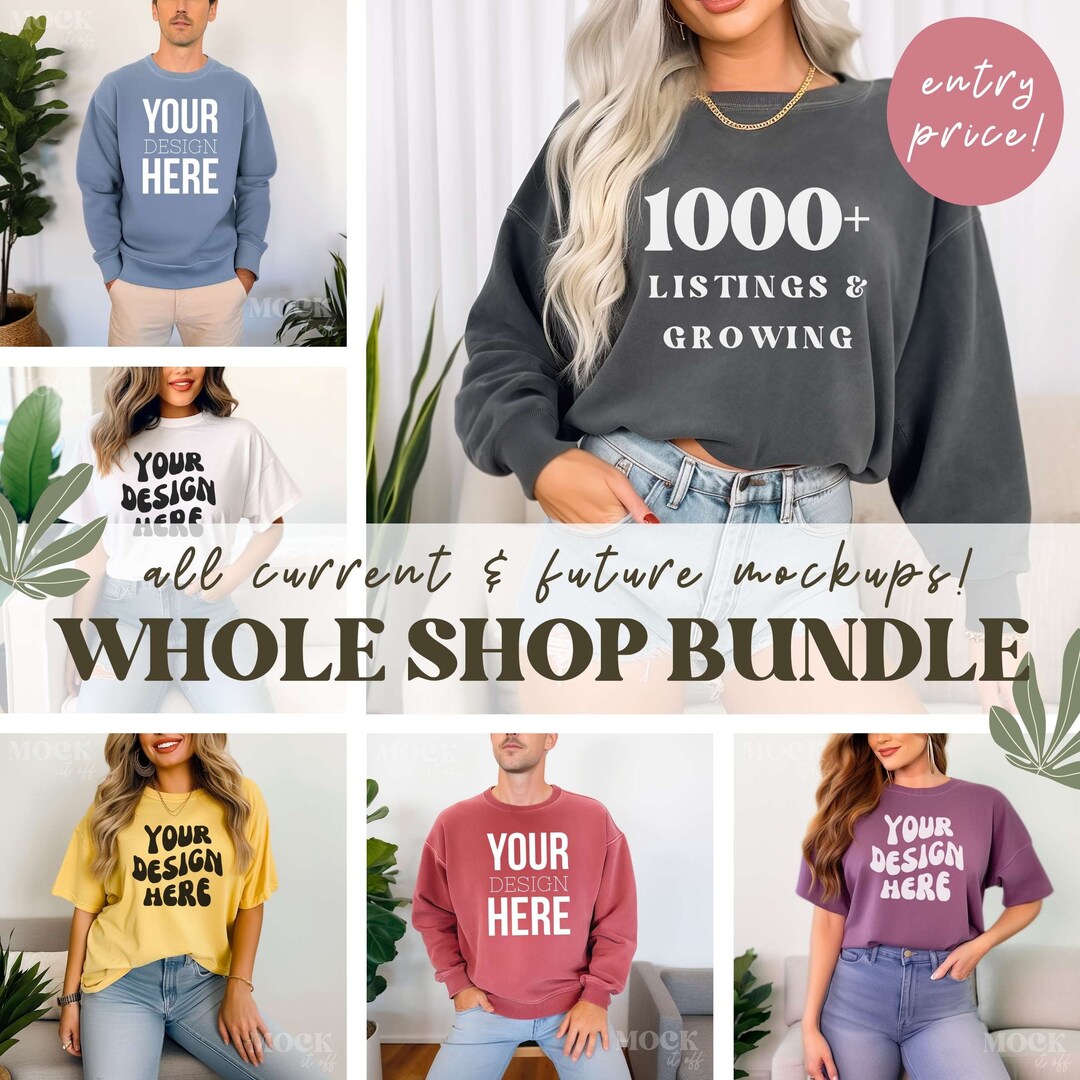 WHOLE Shop Mockup Bundle, Full Lifetime Access Store Shop Pass, Entire ...