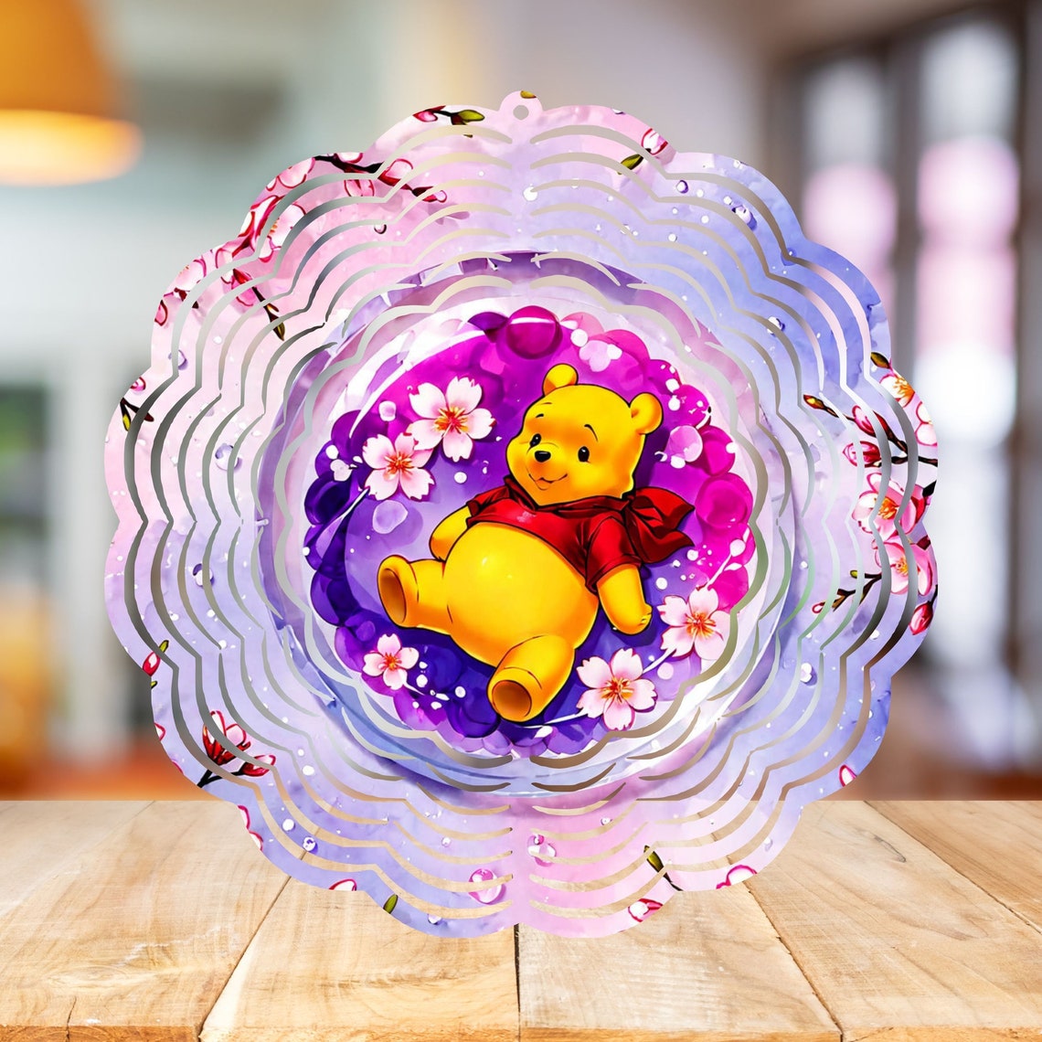 Winnie the Pooh Wind Spinner Sublimation Design Template, Round Hanging ...