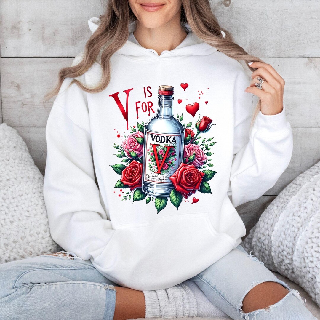 V is for Vodka Anti Valentine Png, Trendy Valentine Png, Funny Drinking ...
