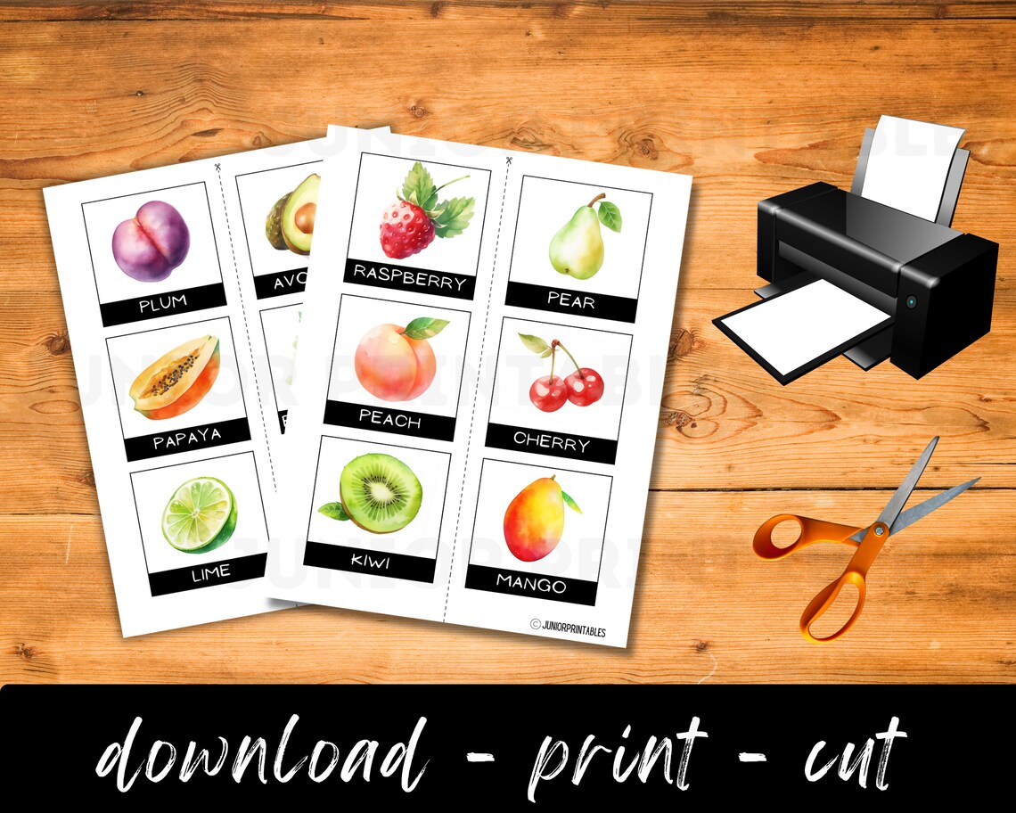 20 Fruit Flash Cards | Flashcards for Kids | Pre-school Cards ...