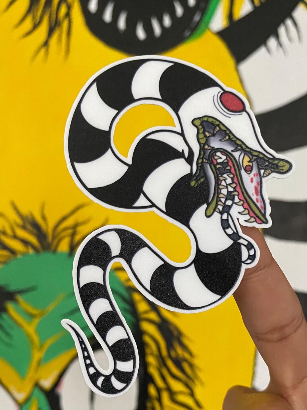 Beetlejuice Sand Worm Sticker - Etsy