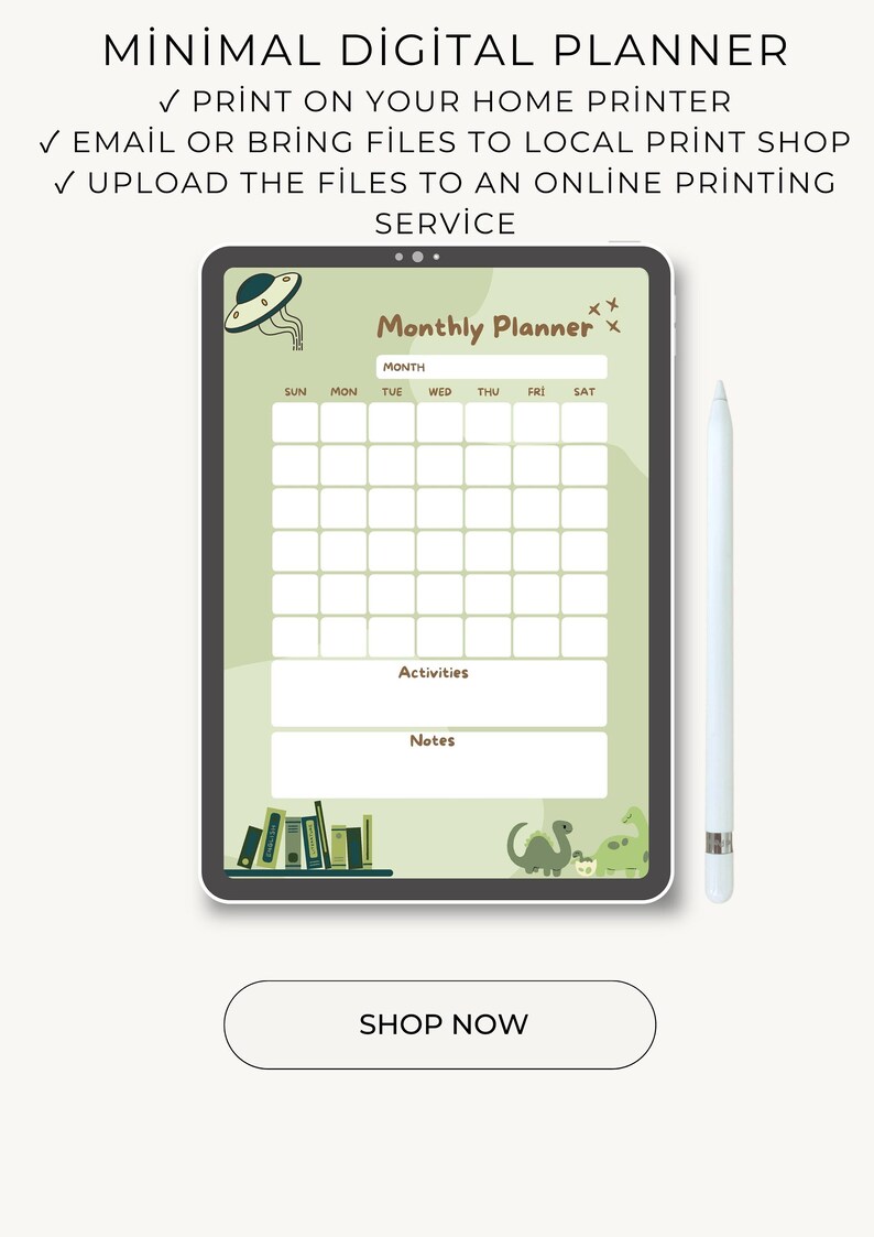 School Planner Kids Daily Journal Printable Kids Activity - Etsy