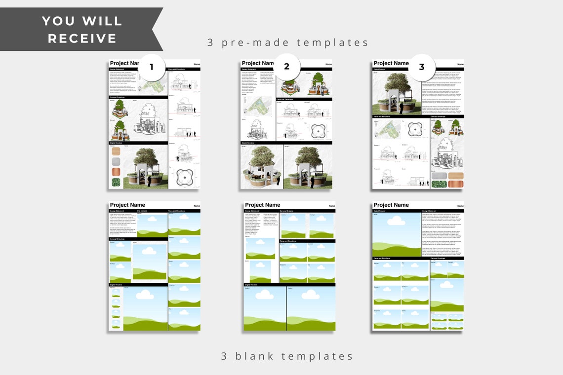 Architectural Presentation Boards, Drawing Boards, Canva Presentation ...