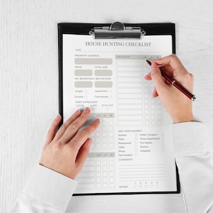 House Hunting Checklist, Editable Checklist, Property Search, Home ...