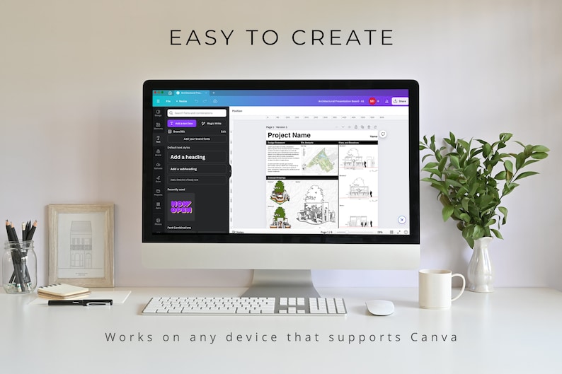 Architectural Presentation Boards, Drawing Boards, Canva Presentation ...
