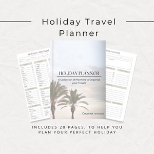 Editable Holiday Travel Planner, Printable Template, Vacation Organiser ...