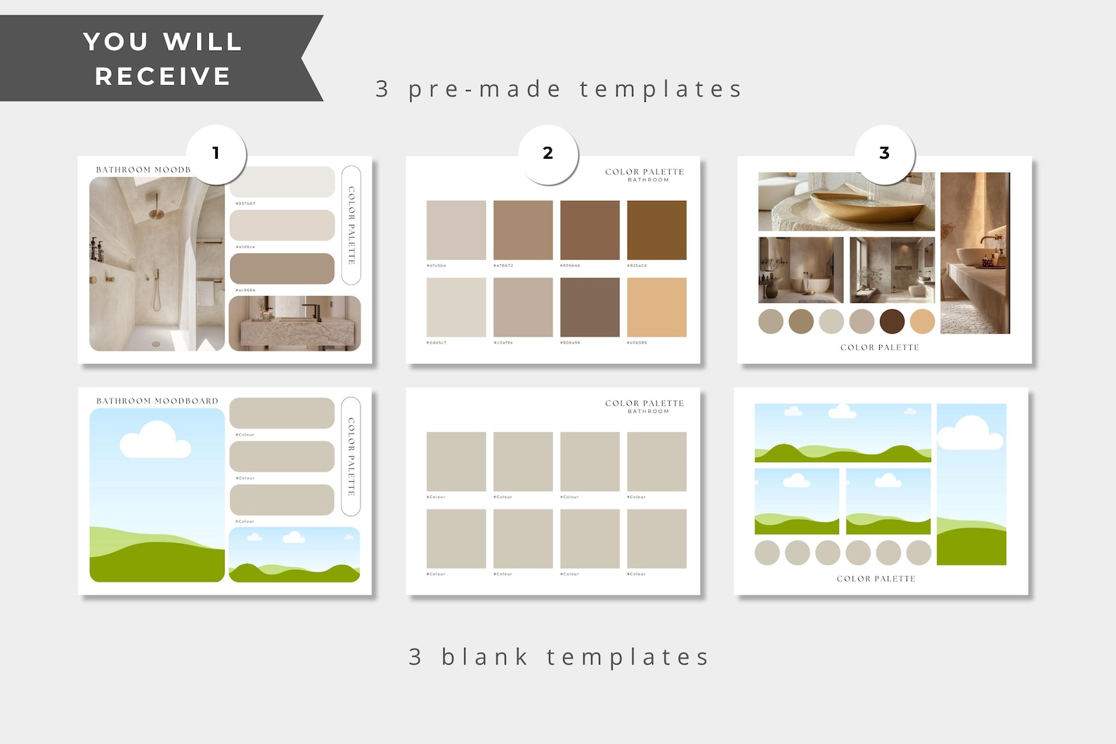 Colour Palette Mood Board Kit, Interior Design Colour Trend, House ...