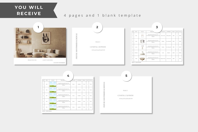 Finishes Schedule Template, Interior Design Project, Canva (PDF) - Etsy