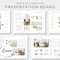 Interior Design Project Proposal & Mood Board Canva Template ...