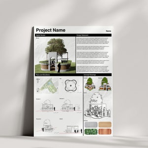 Architectural Presentation Boards, Drawing Boards, Canva Presentation ...