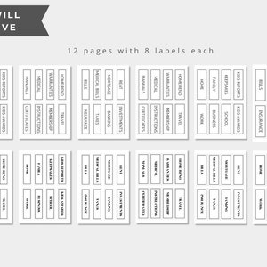 Printable Binder Labels, Binder Covers, Binder Spines, File System ...