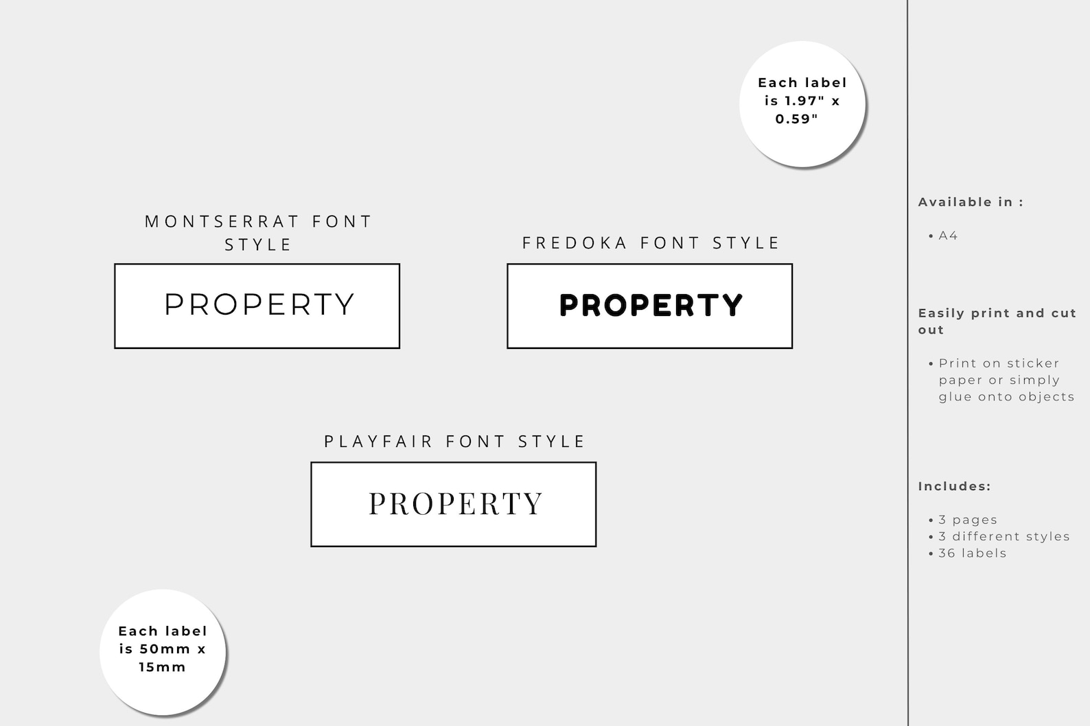 Printable Household Labels, Document Box Tabs Labels, Household Filing ...