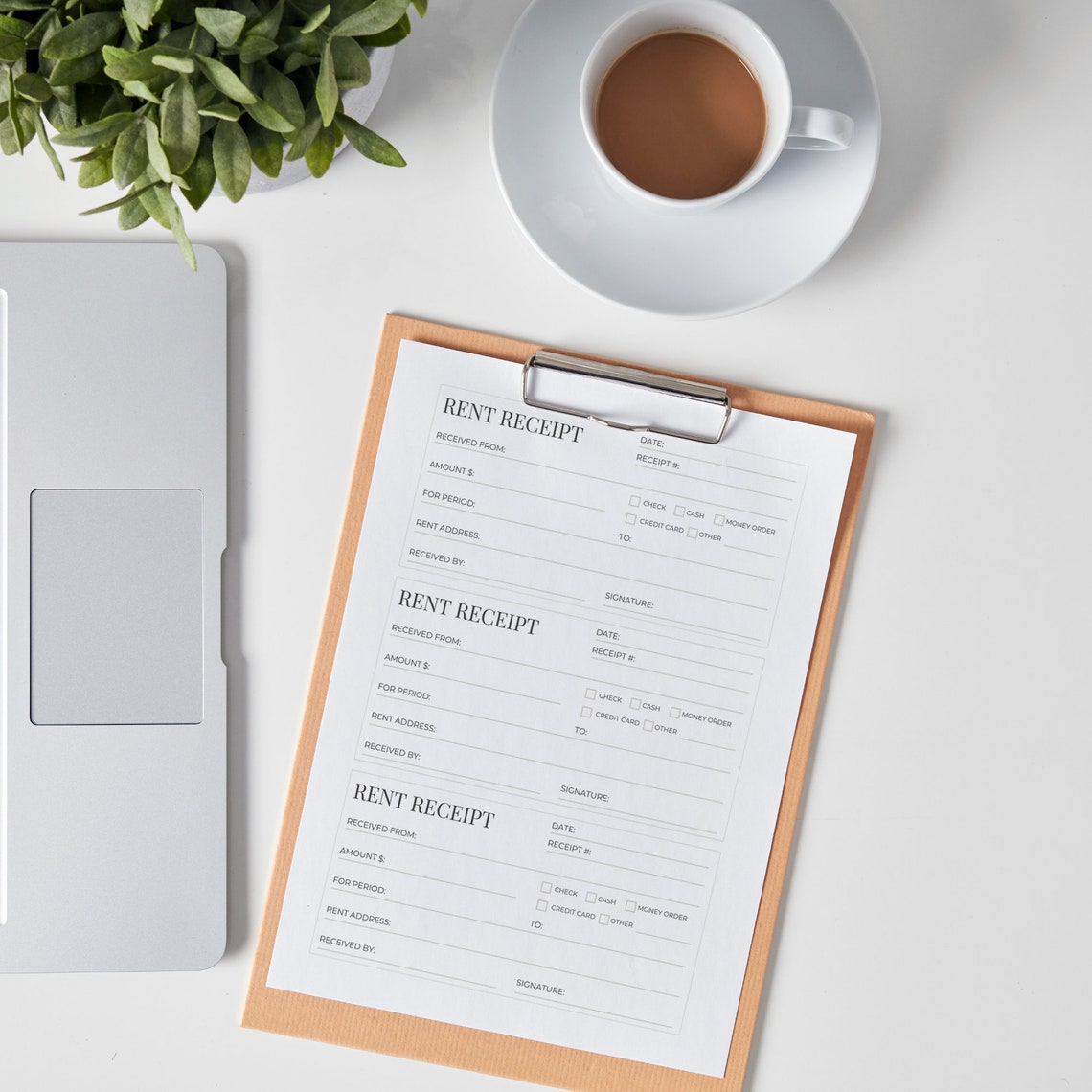 Rent Receipt, Printable Template, Property Management Receipt, Landlord ...