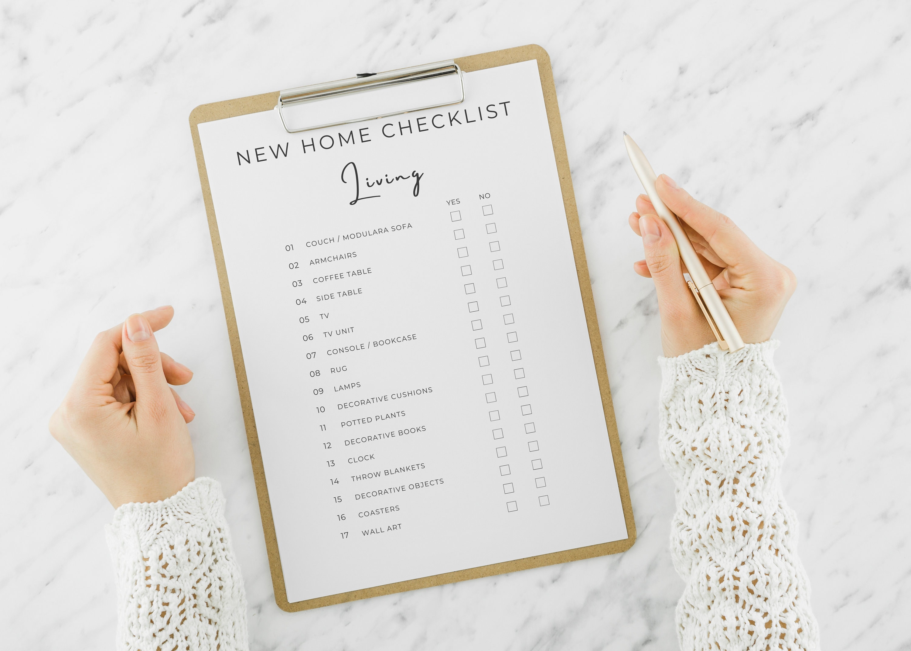 New Home Checklist, Editable Home Checklist, Home Shopping Checklist ...