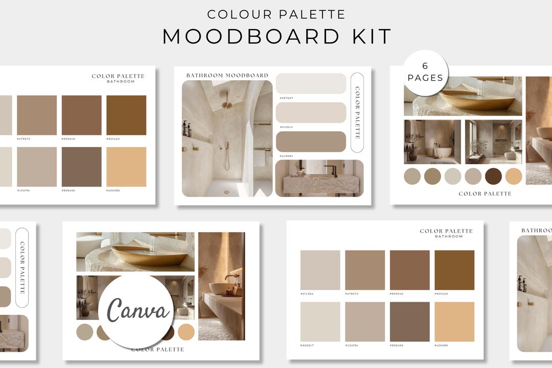 Colour Palette Mood Board Kit, Interior Design Colour Trend, House ...