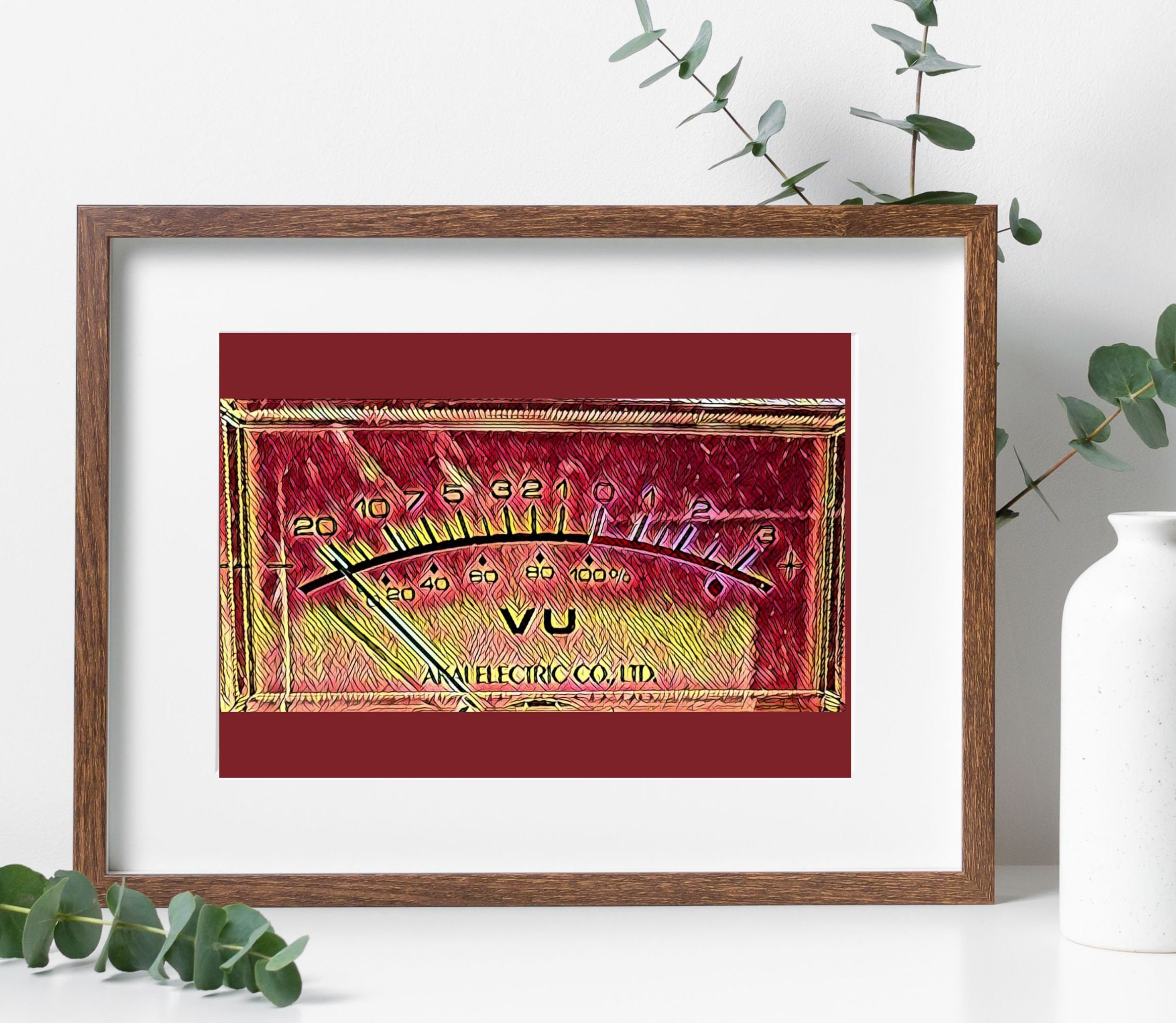 Bold Vintage VU Meter Print, Print of a VU Meter, Instant Digital ...