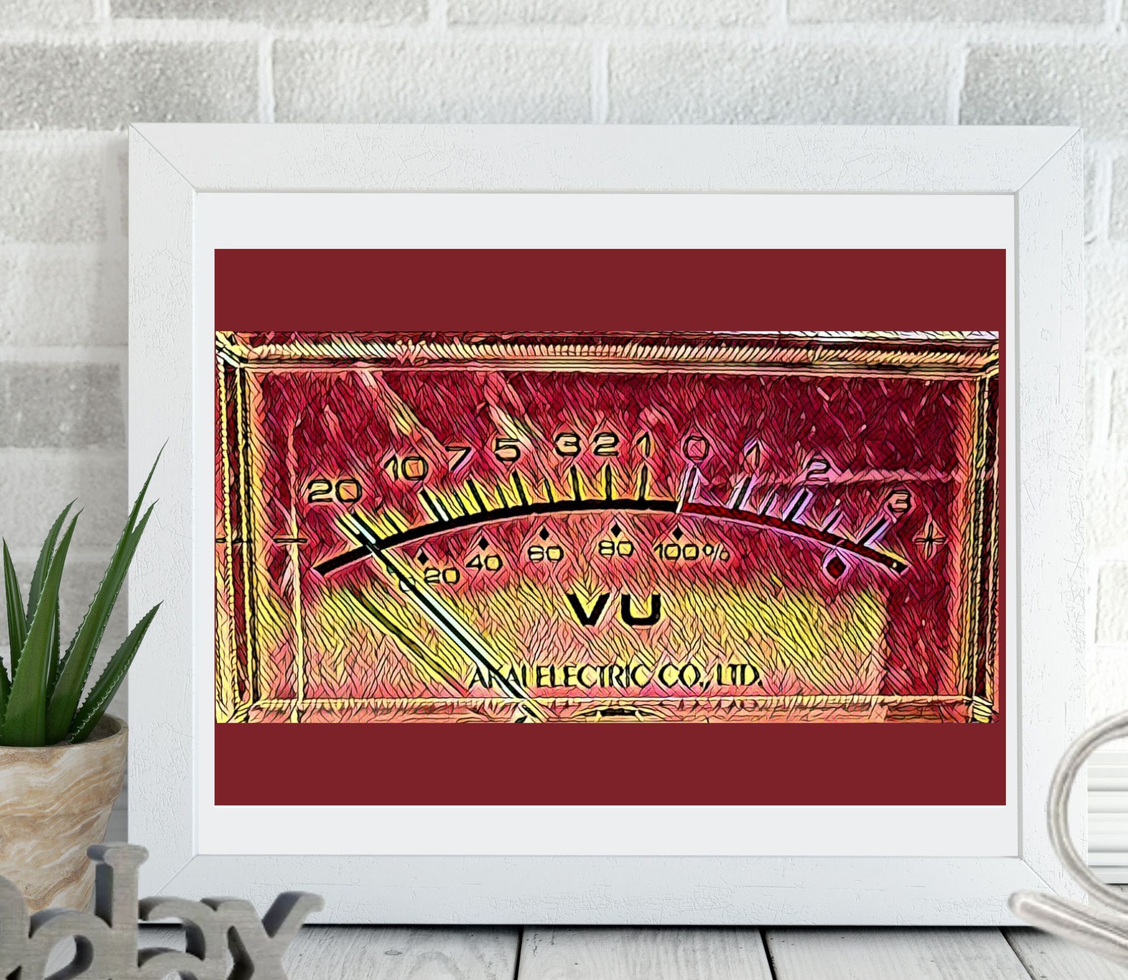 Bold Vintage VU Meter Print, Print of a VU Meter, Instant Digital ...