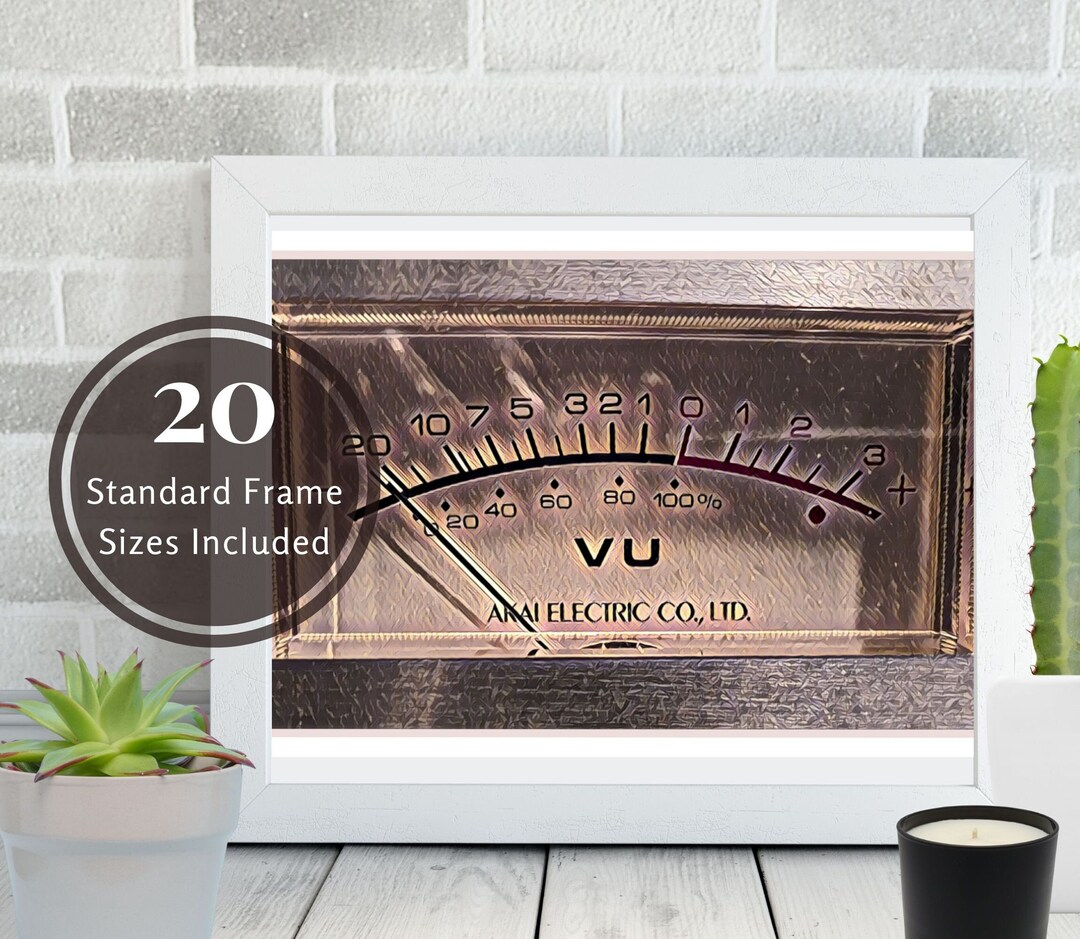 Vintage VU Meter Print, Print of a VU Meter, Instant Digital Download ...