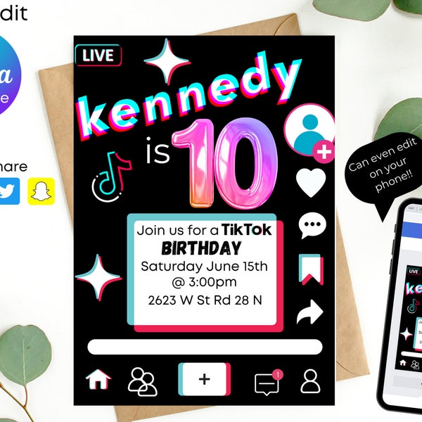 tiktok-birthday-invitation-editable-etsy-israel