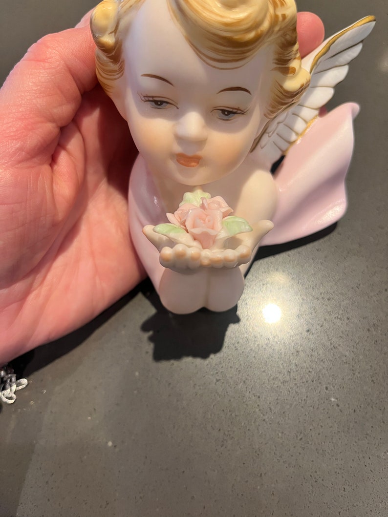 Vintage Norcrest Wall Hanging Cherub Holding Flowers. From 60s With ...