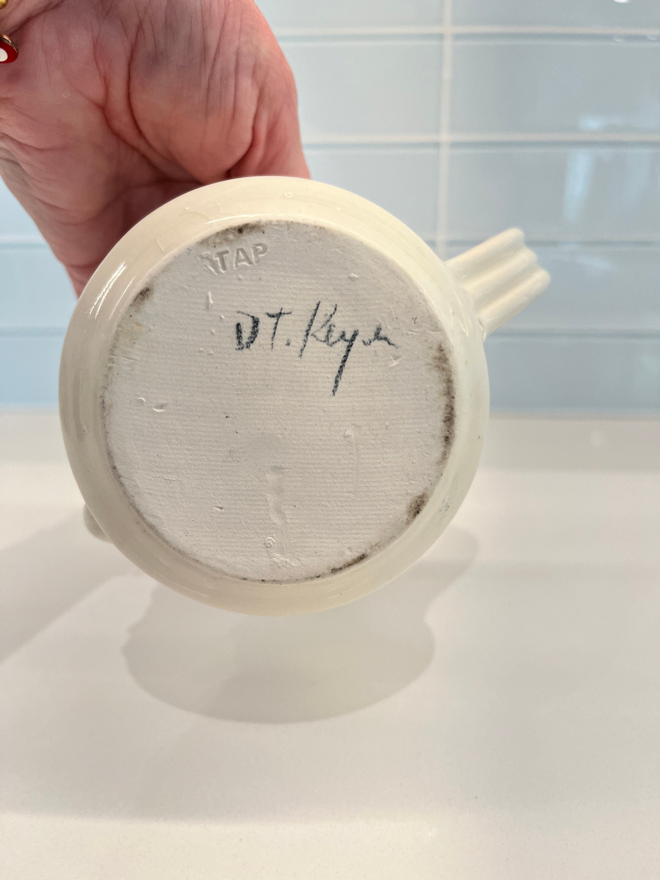 RARE Vintage Tacoma Art Pottery David Keyes Signed & Stamped Mug 3-D ...