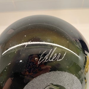 Dan Edler Signed Handblown Art Glass Vase - Ombre Style From Cobalt ...