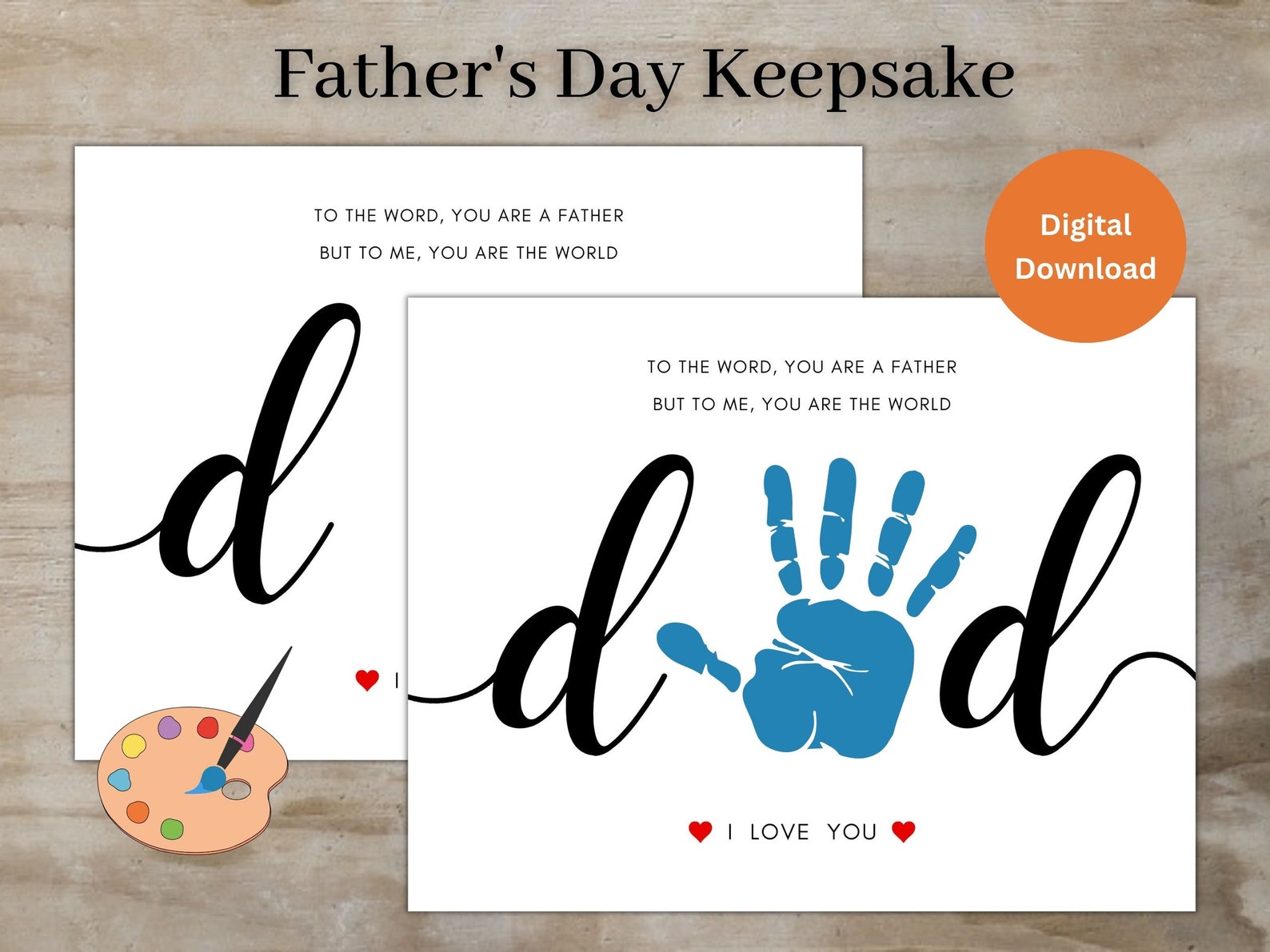 Fathers Day Handprint Craft Printable, Fathers Day Handprint Art ...
