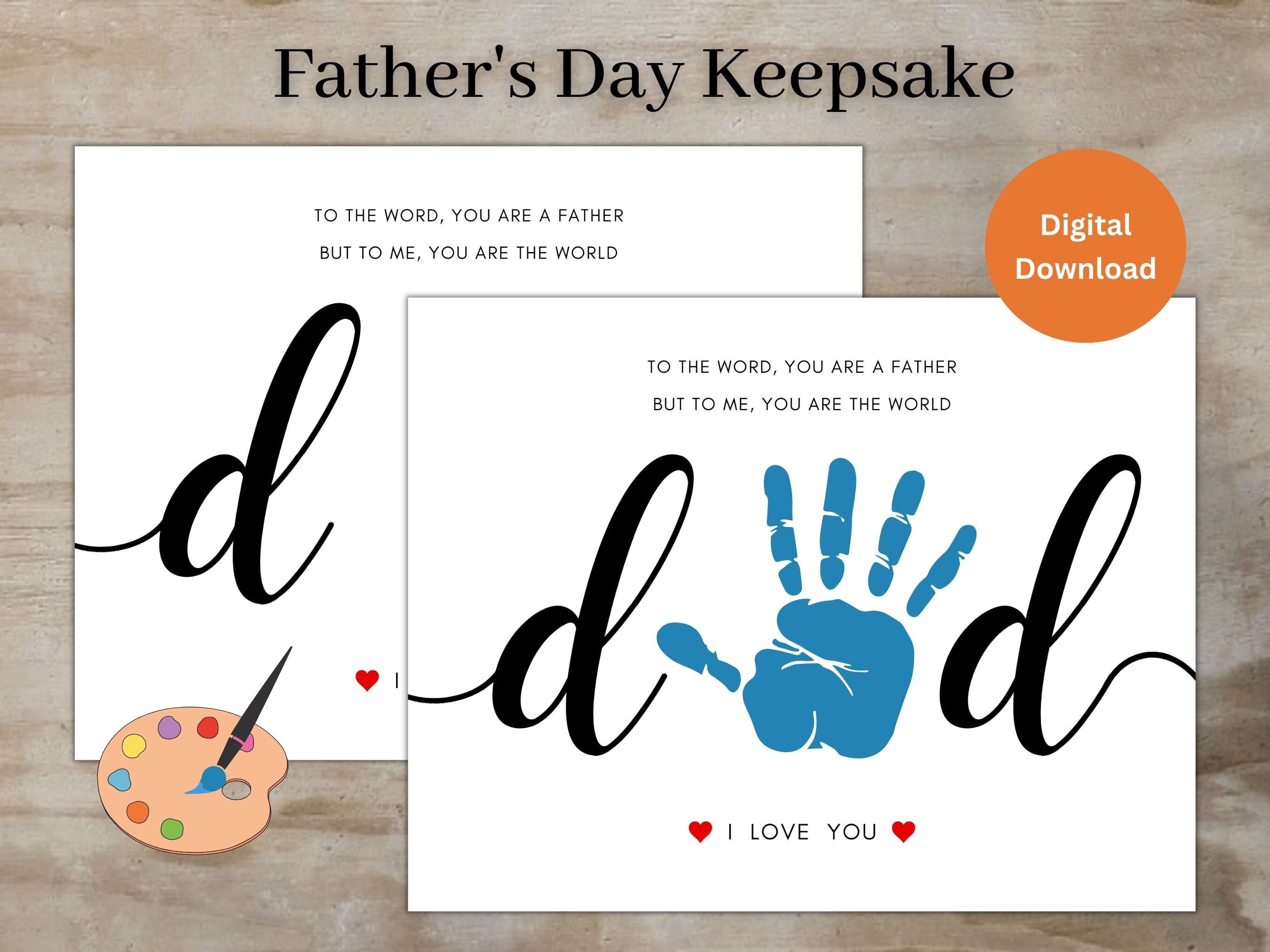 Fathers Day Handprint Craft Printable, Fathers Day Handprint Art ...