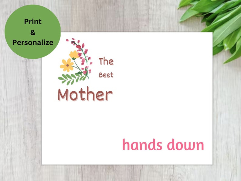 The Best Mom Hands Down Handprint Art Mothers Day Craft for Kids ...
