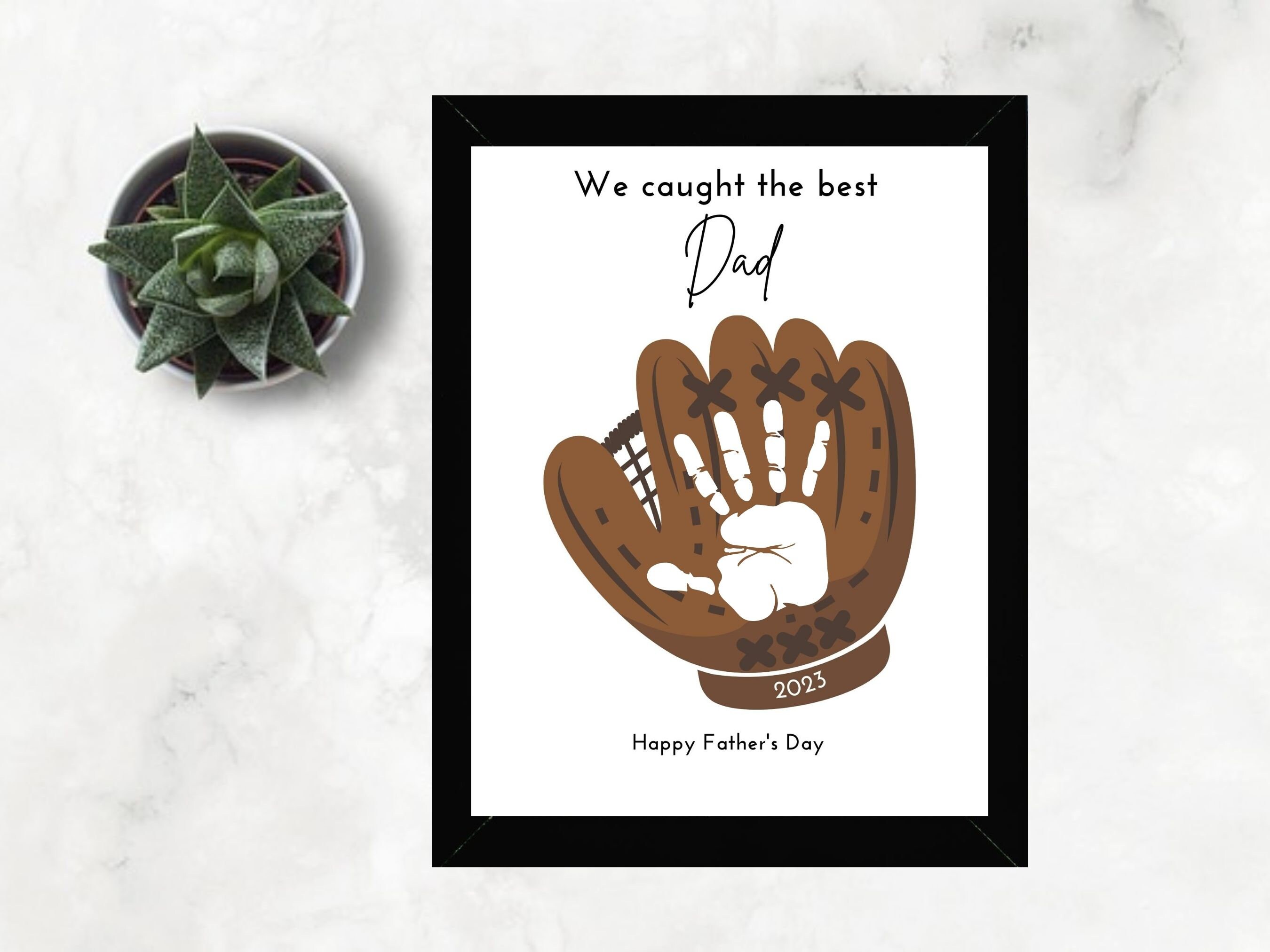 Fathers Day Craft Handprint Baseball, DIY Hand Print, Baseball Gift ...