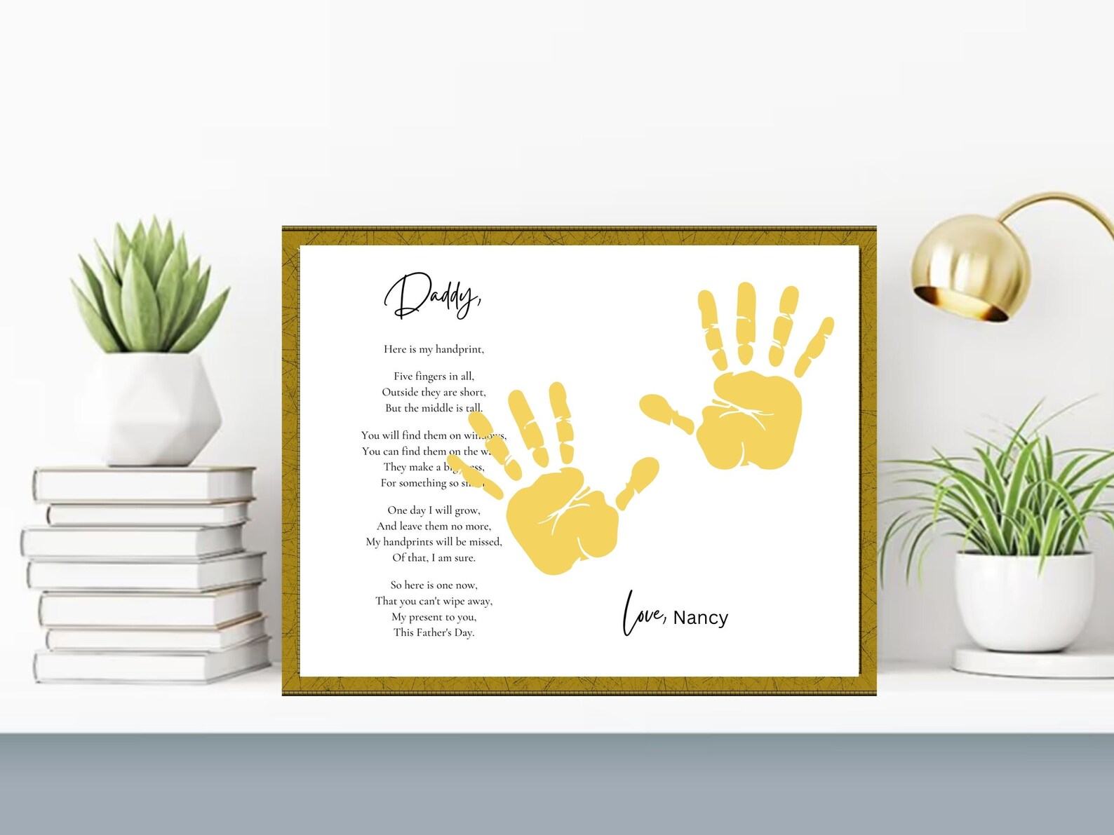 Handprint Art Craft / Daddy Dad Poem / Father's Day / Kids Baby Toddler ...